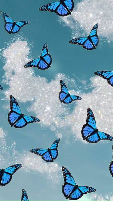Blue Butterfly Wallpaper In 2020 Butterfly Wallpaper Iphone