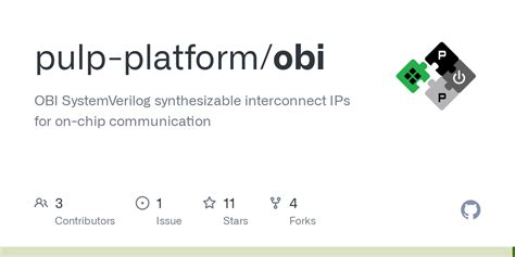 GitHub Pulp Platform Obi OBI SystemVerilog Synthesizable