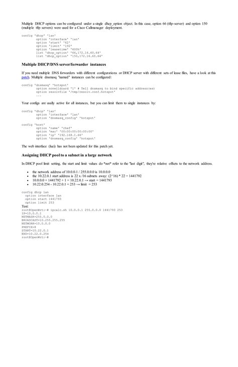 DNS DHCP Configuration PDF