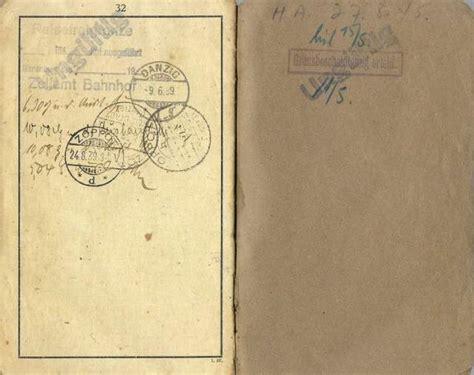 Danzig Passport Used In Kindertransport By Tom Topol