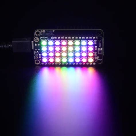 Neopixel Featherwing 4x8 Rgb Led Add On For Feather