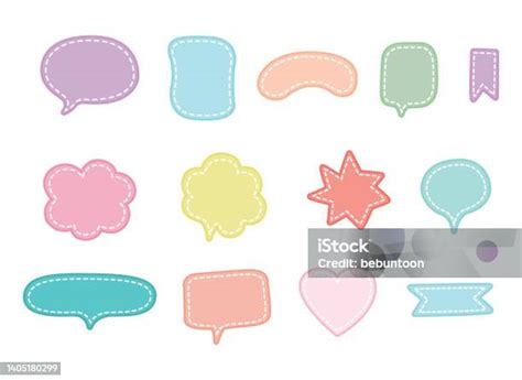 채팅 받은 편지함 대화 상자 메시지 사용을위한 귀여운 음성 거품 요소 디자인 귀여운에 대한 스톡 벡터 아트 및 기타 이미지 귀여운 기포 낙서 드로잉 Istock