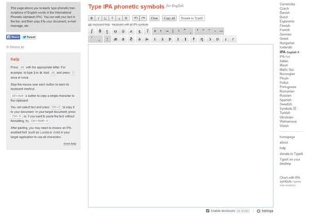 Type IPA Phonetic Symbols Esl Teaching Online Keyboard Phonetic Alphabet