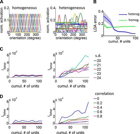 Impact Of Tuning Curve Diversity A Left Homogeneous Tuning Curves Download Scientific