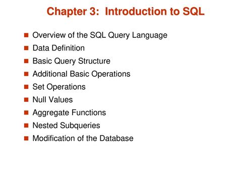 Chapter 3 Introduction To Sql Ppt Download
