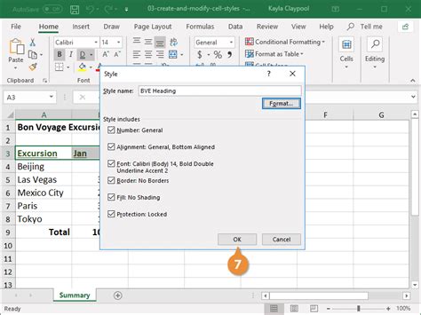 Create A New Style In Excel Customguide