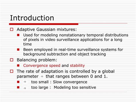 Ppt Effective Gaussian Mixture Learning For Video Background