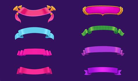 User Interface Design Labels With Ribbons 42105738 Vector Art At Vecteezy