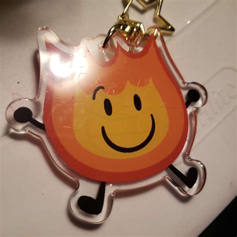 Bfdi Keychains 25 Acrylic Firey Bubble Teardrop Golfball