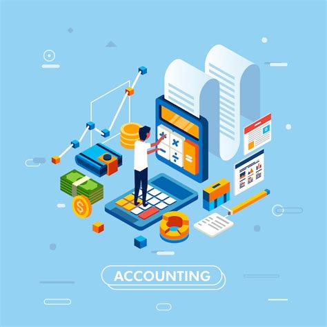 Concepto De Gestión Y Administración Contable Vector Premium