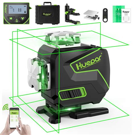 4d 16 Lines Self Leveling Laser Level 200ft Green Beam 4 X 360° Cross Line Laser Level Tools