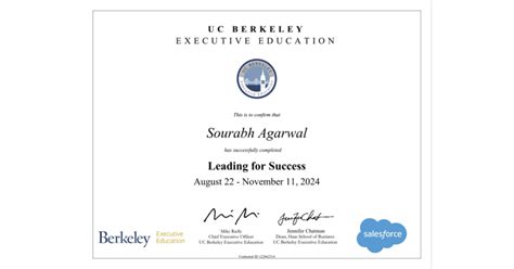 Sourabh Agarwal On Linkedin Leading For Success • Sourabh Agarwal • Uc Berkeley Executive Education