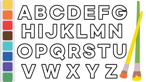 [알파벳놀이] 알파벳 동요 들으며 그림자 따라 알파벳 그리고 알록 달록 물감으로 색칠하기 Abc Song Alphabet Drawings And Coloring