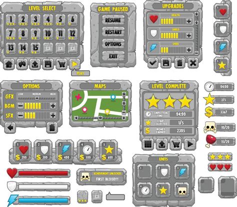 Stone Rock Game Ui Window Popup 49987618 Vector Art At Vecteezy