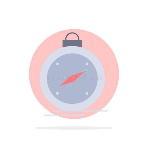 Compass Direction Navigation Gps Location Flat Color Icon Vector
