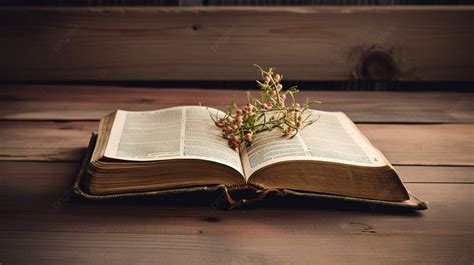 백합과 식물이 테이블 위에 펼쳐진 책이 있는 성경 성경구절이 있는 그림 성경 절 배경 일러스트 및 사진 무료 다운로드 Pngtree