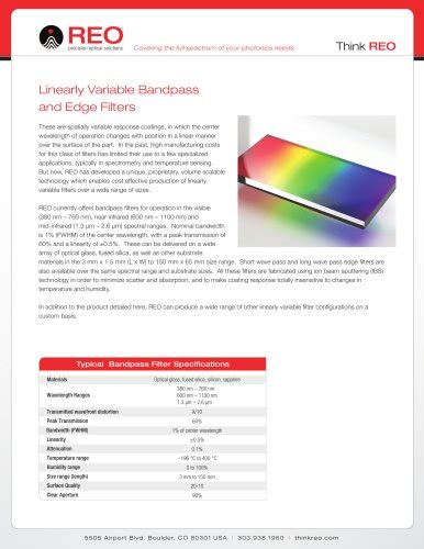 All Research Electro Optics Catalogs And Technical Brochures