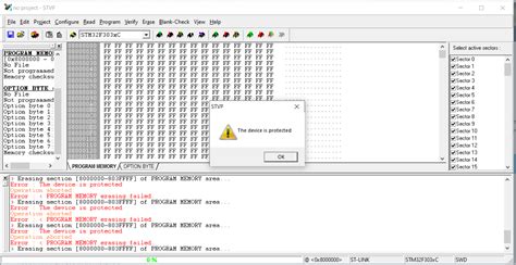 The Device Is Protected Stmicroelectronics Community
