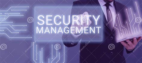 Writing Displaying Text Security Management Concept Meaning Critical