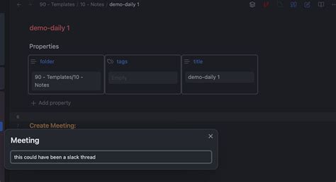 Insert Templater Template Via A Button Using Meta Bind Help