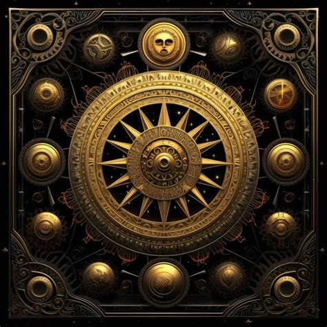 Premium Photo Cosmos Zodiac Background Astrology Compass Rose