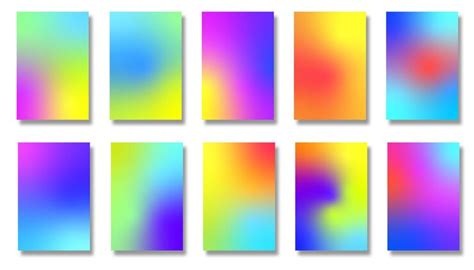 Premium Vector A Set Of Color Gradient Fill Vector Swatches