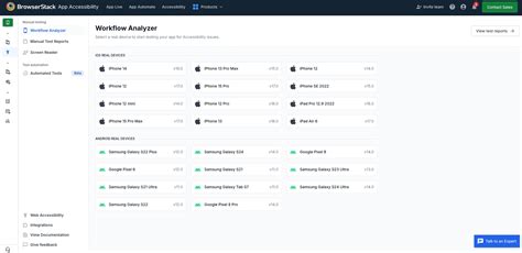 Run Workflow Analyzer Browserstack Docs