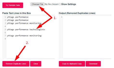 reremove duplicates from list of lines yttags