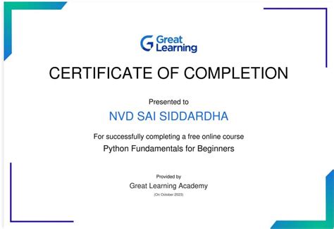 Nvd Sai Siddardha On Linkedin Im Thrilled To Announce That I Have Successfully Completed The