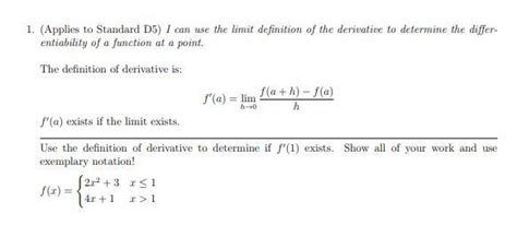 solved 1 applies to standard d5 i can use the limit