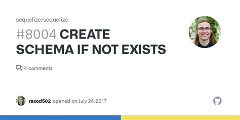 create schema if not exists · issue 8004 · sequelize sequelize · github