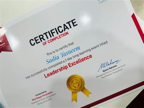 Sadia Tasneem On Linkedin Successfully Completed 2 Days “leadership Excellence” Training By One Of