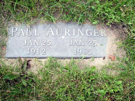 Paul Auringer 1912 1983 Find A Grave Memorial