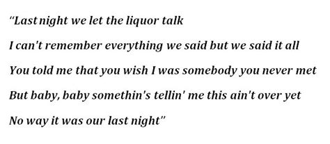 Last Night By Morgan Wallen Song Meanings And Facts