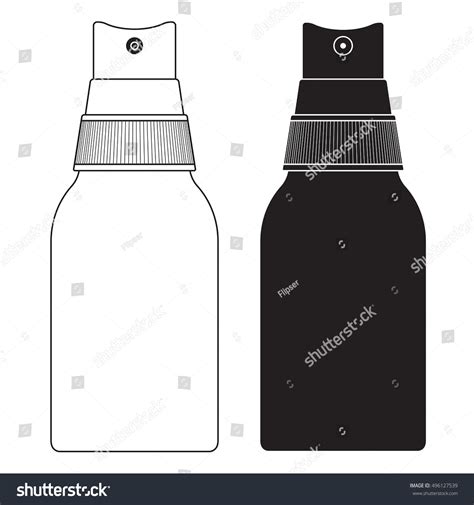 Spray Bottle Outline Icon Vector Illustration Stock Vector Royalty Free 496127539 Shutterstock