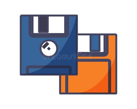 Retro Floppy Disks Concept Stock Illustration Illustration Of Digital
