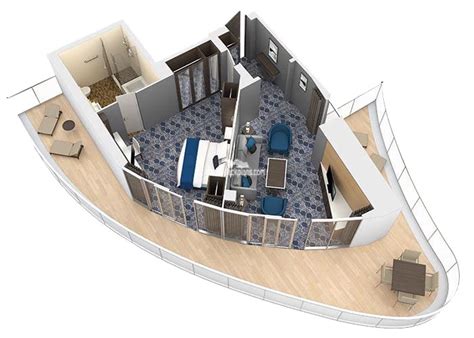 Symphony Of The Seas Aqua Theater Suite 1 Bedroom Stateroom Details