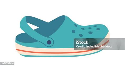 Crocks 신발 아이콘 슬립온 디자인과 견고한 밑창이 있는 고무 또는 폼 소재로 만든 격리된 나막신 신발에 대한 스톡 벡터 아트 및 기타 이미지 Istock