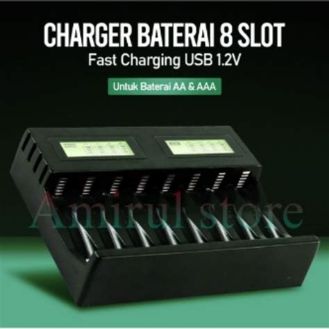 Jual Pujimax Charger Baterai Slot Dan Slot Aa Aaa Nimh Nicd Fast Charging Usb V Shopee