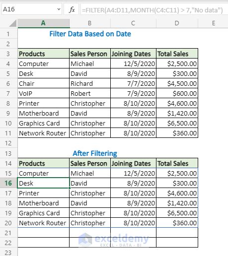 Excel Filter Data Based On Cell Value Efficient Ways ExcelDemy