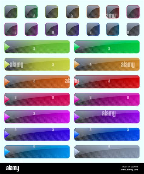 Glossy Web Buttons Stock Photo Alamy