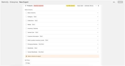 How To Bulk Export Products From Shopify With Matrixify