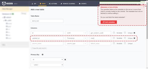 Metadata Is Out Of Date · Issue 6805 · Hasuragraphql Engine · Github