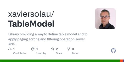 Github Xaviersolau Tablemodel Library Providing A Way To Define Table Model And To Apply