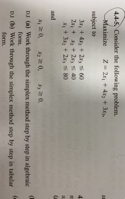 Solved Consider The Following Problem Maximize Z Chegg
