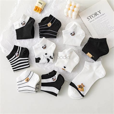 جوراب مچی سیاه سفید تدی نوین ساکس