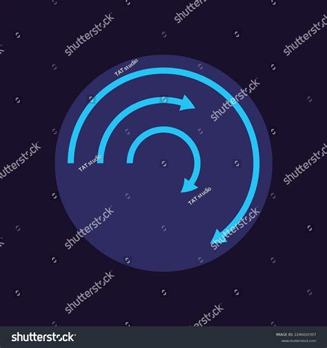 Radial Infographic Chart Design Element Dark Stock Vector Royalty Free 2246020307 Shutterstock