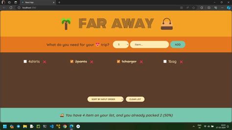 🚀 New Project In React Traveling Checklist App Learned State Management Props And More 📋 ️
