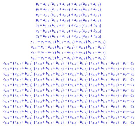 About That 4x4 Matrix Multiplication Result Mapleprimes