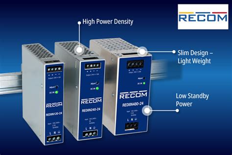 RECOMs New AC DC Din Rails In Slim Design